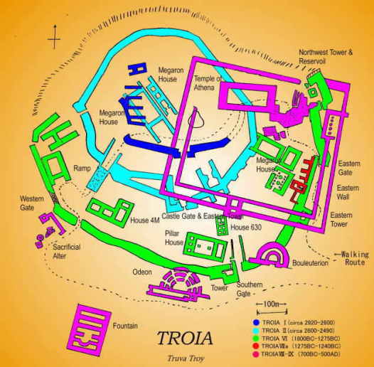 map of troia
